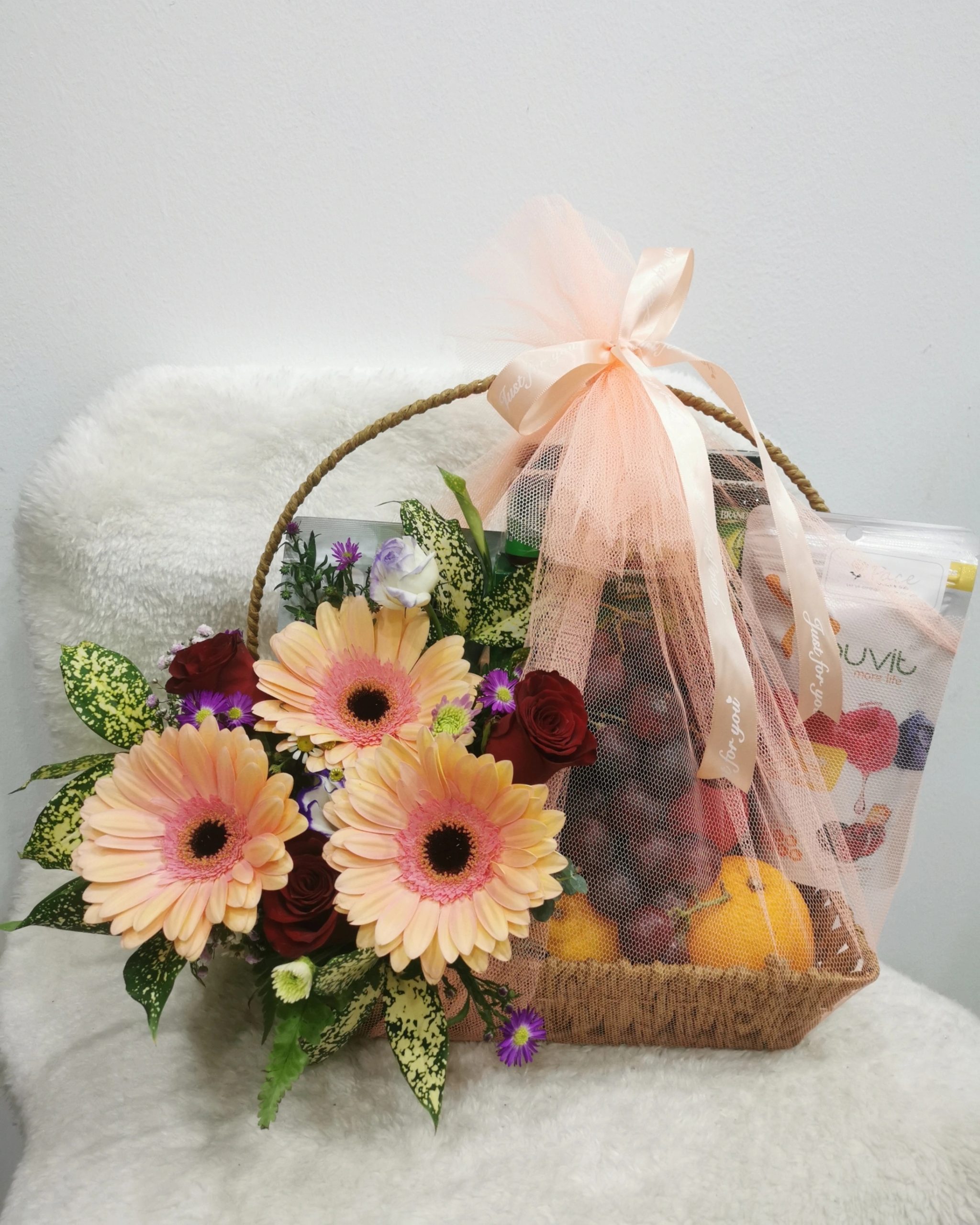 Wellness Fruit Flower Basket #Rebuild – Pace Flowers & Gifts