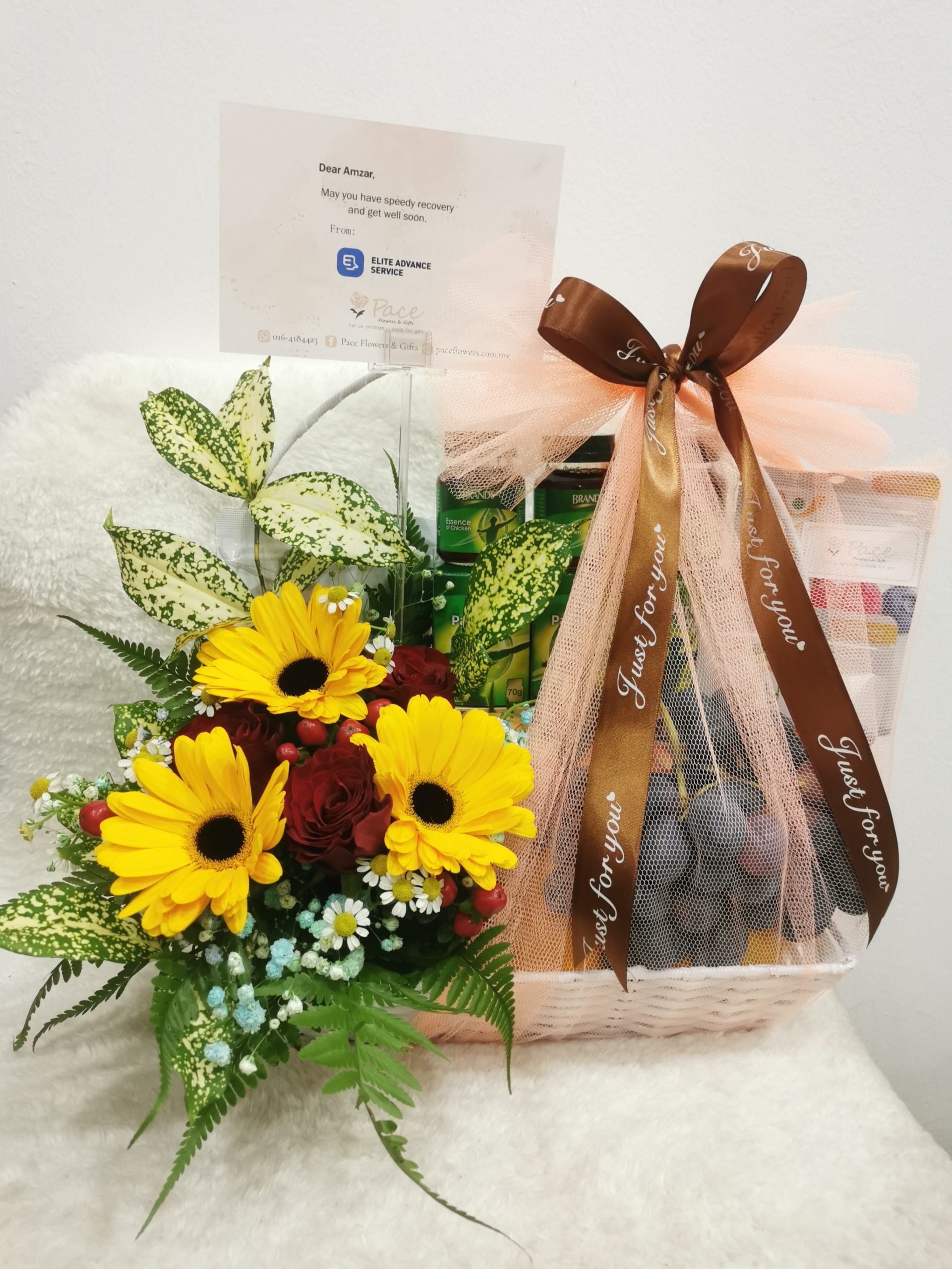 Wellness Fruit Flower Basket #Rebuild – Pace Flowers & Gifts